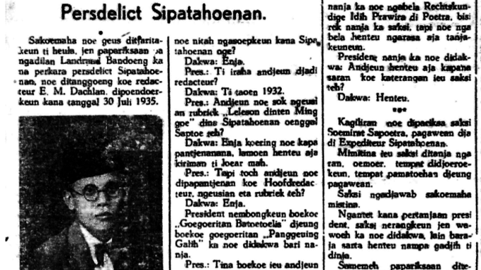 SEJARAH SIPATAHOENAN 1924-1942 #8: Delik Pers | BandungBergerak.id